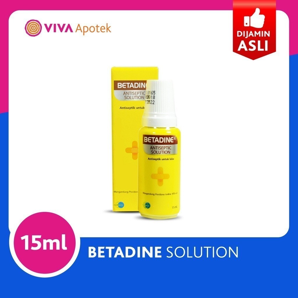 Jual Betadine Sol Antiseptik untuk Luka atau Infeksi Kulit (15 ml ...