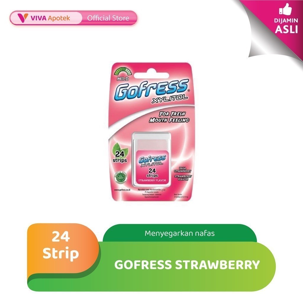 Jual Gofress Strawberry Penyegar Mulut (24 Strip) | Shopee Indonesia