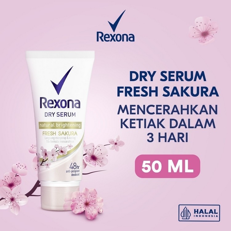 Jual REXONA DEODORANT DRY SERUM NATURAL BRIGHTENING FRESH SAKURA 10X ...
