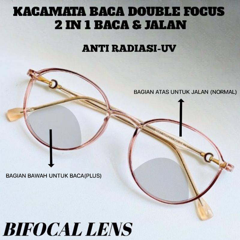 Jual Kacamata baca plus Double Focus Baca dan Jalan Wanita Antiradiasi ...