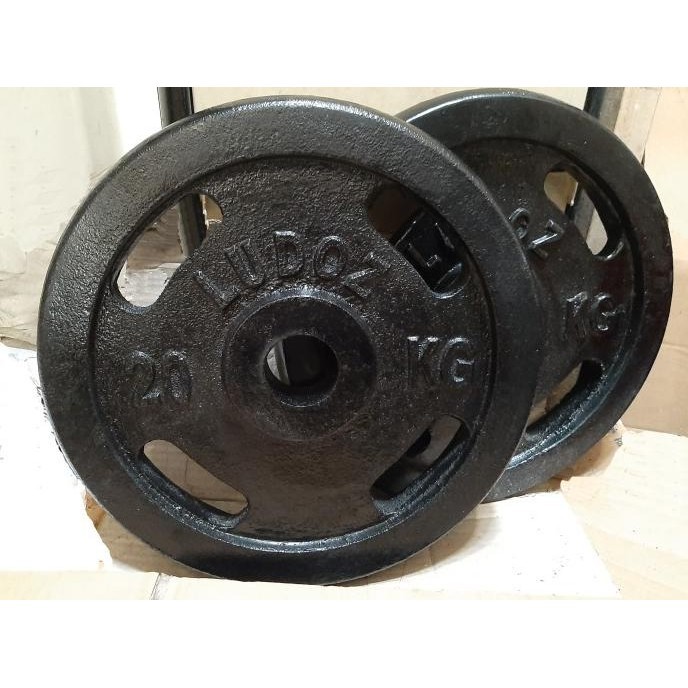 Jual 15Kg Plat Beban Olympic Dumbell Besi Iron Plate Barbell lubang 5cm ...