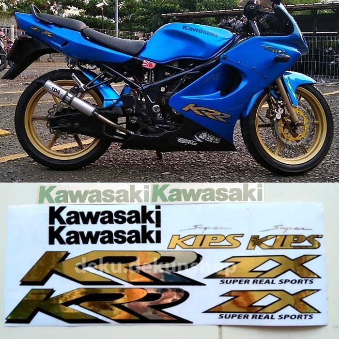 Jual Stiker Striping Ninja Krr Zx 150 warna Biru | Shopee Indonesia