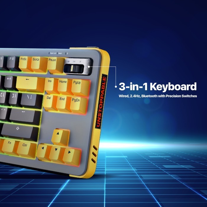 Jual Kiip Wireless Y87 Gateron Switch Mechanical Gaming Keyboard Rgb ...