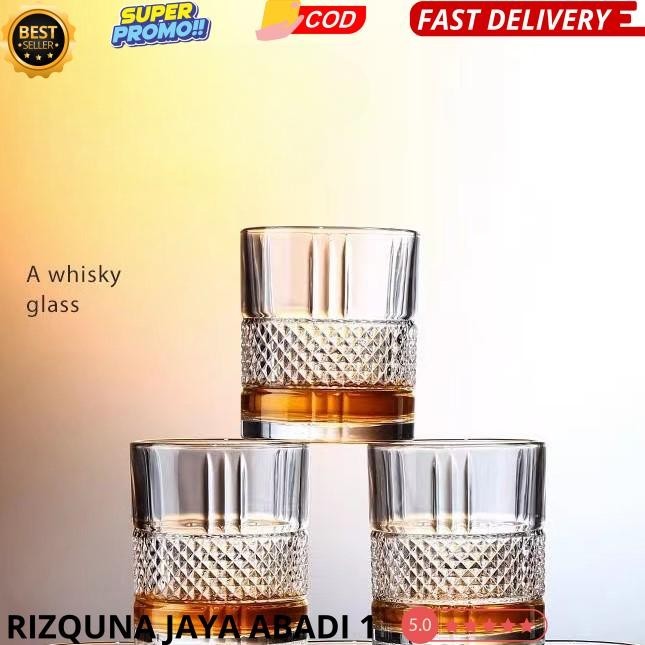 Jual One Two Cups Gelas Whisky Crystal Old-Fashioned Rock Glass 280ml - VL3 | Shopee Indonesia