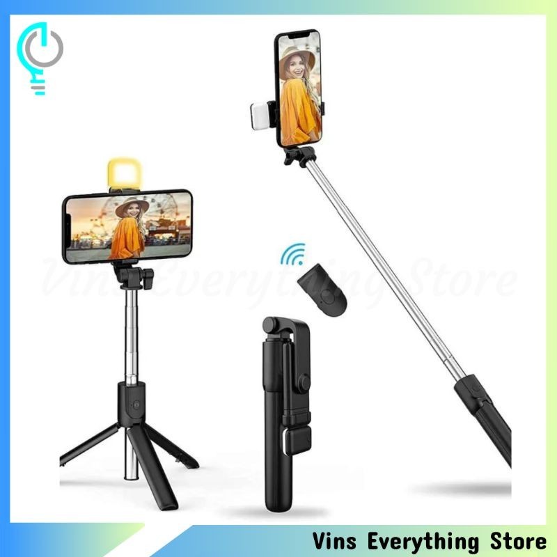 Jual [VES] Tongsis Tripod Bluetooth 4in1 Selfie Stick Remote Action Cam ...