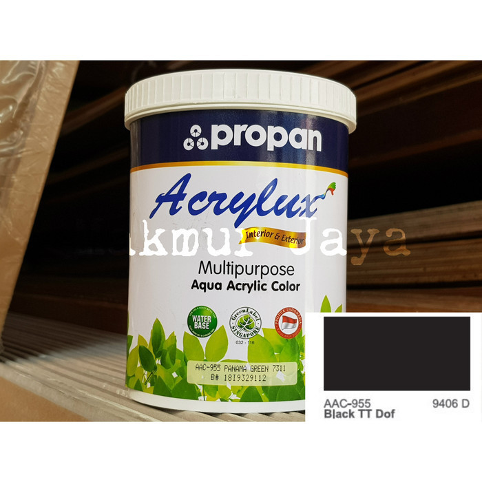 Jual NEW SERIES PROPAN ACRYLUX BLACK DOF HITAM DOFF CAT DUCO WATER ...
