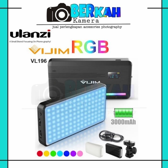 Jual Ulanzi Vijim VL196 RGB LED Video Light Vlog Vijim VL-196 vl196 Rgb | Shopee Indonesia