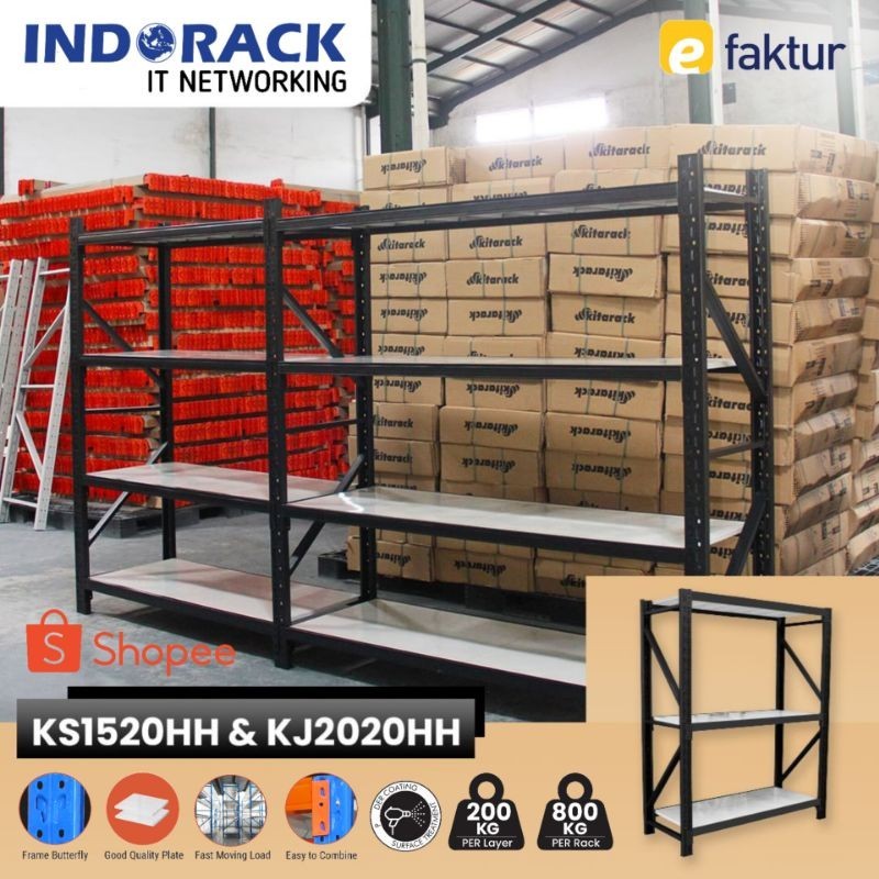 Jual KS2020 Rak Gudang KITARACK 2 Meter 200KG Warehouse Rack LIGHT DUTY ...