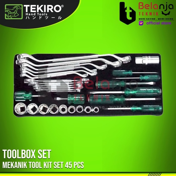 Jual Tekiro Mekanik Tool Kit Set 45 Pcs Toolset Toolkit Toolbox 45Pcs | Shopee Indonesia