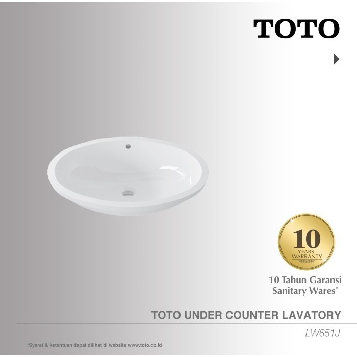 Jual Toto Under Counter Lavatory / Wastafel Lw651J | Shopee Indonesia