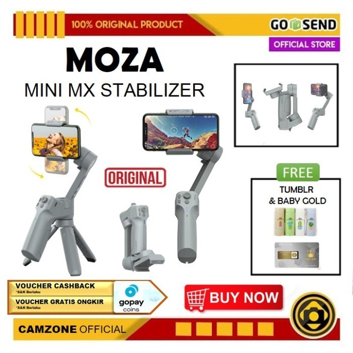 Jual Moza Mini Mx Gimbal Stabilizer Hp Smartphone | Shopee Indonesia