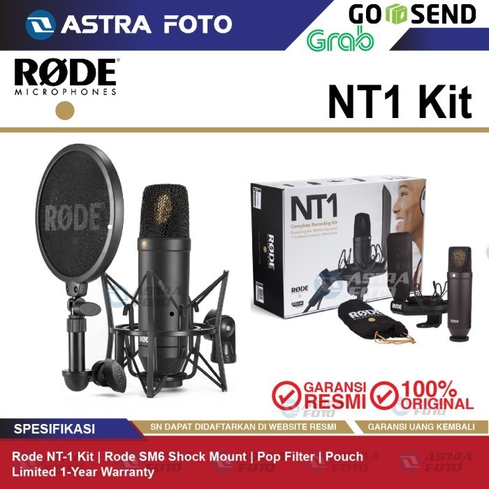 Jual Rode Nt1 Kit Cardiod Condenser Microphone Studio Mic - Original ...
