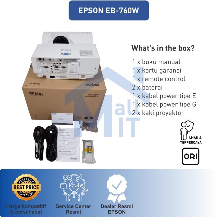 Jual Proyektor Epson Laser Eb-760W Eb760W Wxga Ultra Short Throw Ganti 725W | Shopee Indonesia