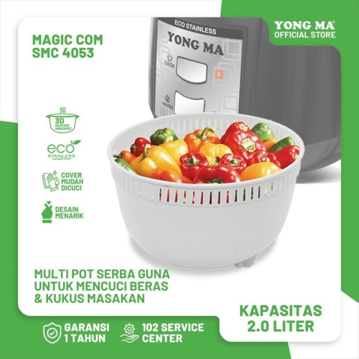 Jual Yong Ma / Yongma Rice Cooker / Magic Com Smc4053 Stainless (2 ...