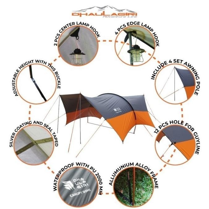 Jual Tenda Shelter Canopy Dome Dhaulagiri Tarp Tent Bivac Camping ...