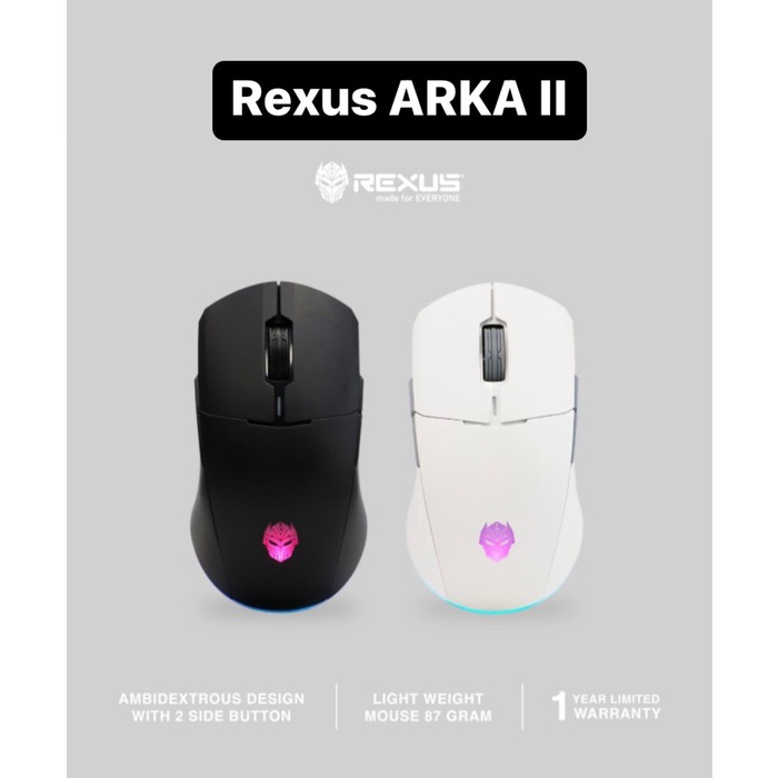 Jual Rexus Arka 107 Dual Gaming Mouse Wireless Wired Rx107 Rgb ...