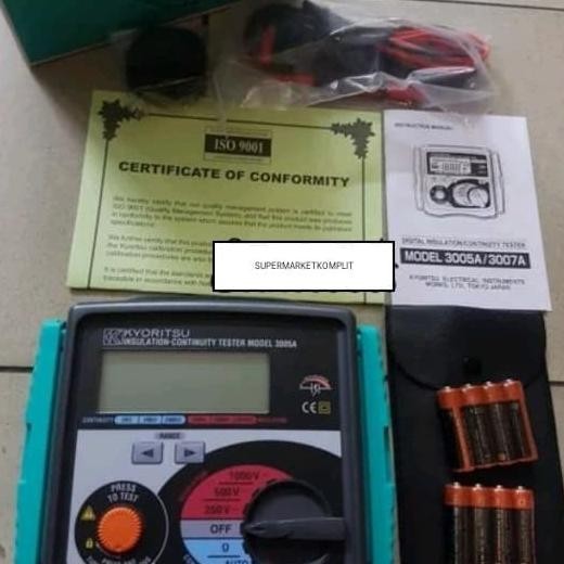 Jual Kyoritsu 3005A Digital Insulation Tester / Megger 1000V | Shopee ...