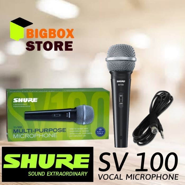 Jual Microphone / Mic Shure Sv100 / Sv 100 / Sv-100 Original | Shopee ...