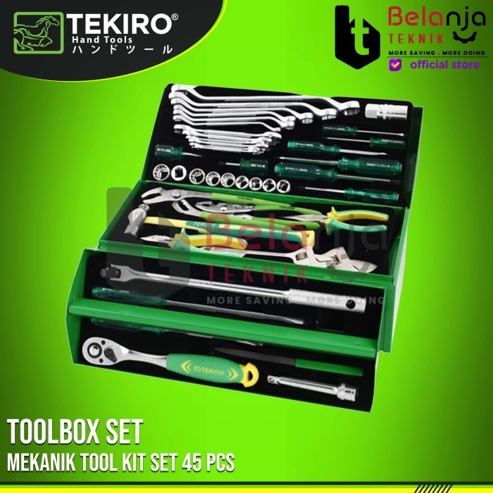 Jual Tekiro Mekanik Tool Kit Set 45 Pcs Toolset Toolkit Toolbox 45Pcs ...