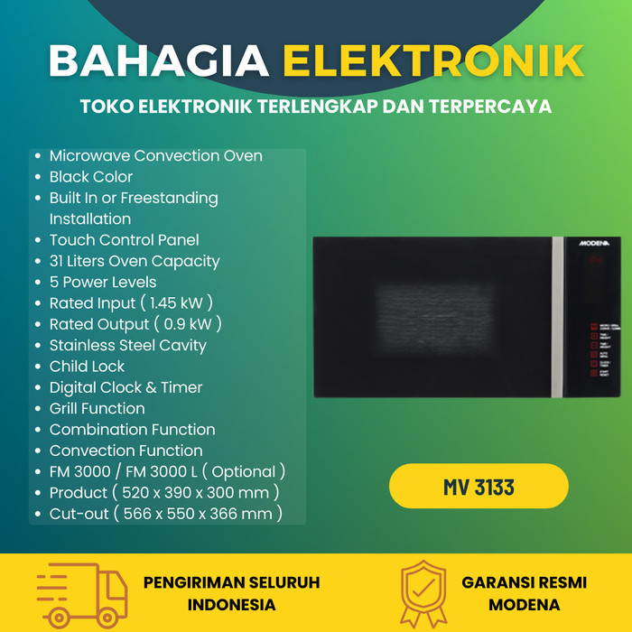 Jual Modena Mv 3133 - Microwave Oven Grill Convection | Shopee Indonesia