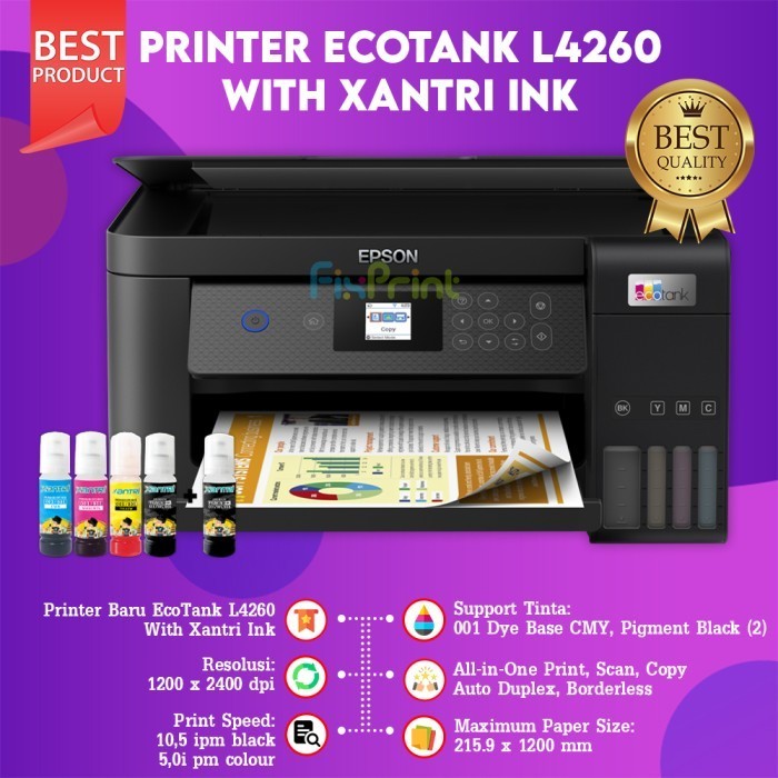 Jual Printer Epson L4150 L4260 Print Scan Copy Wifi Direct Garansi ...