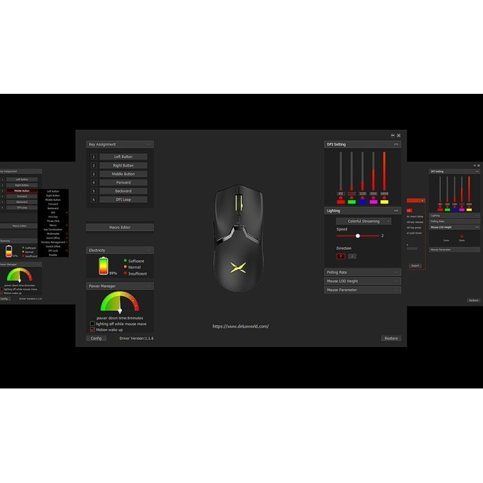 Jual Delux M800 Pro Wireless Gaming Mouse With Paw 3370 Sensor | Shopee Indonesia