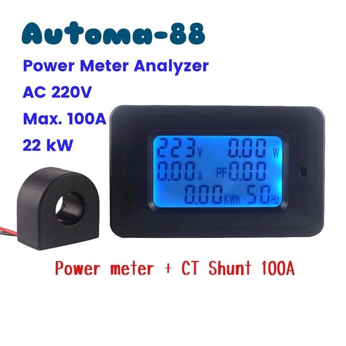 Jual New 6 In 1 Alat Ukur Listrik 100A Power Monitor Ac 220V Meteran ...