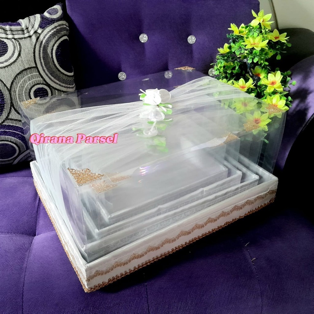 Jual Box hantaran Seserahan Pernikahan model tile lurus Full Sett Isi 4 ...