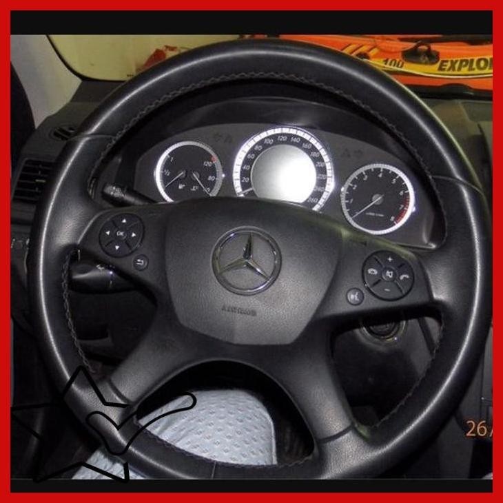 Jual [HMBL] STICKER STEERING WHEEL W204 LAMA MERCEDES BENZ STIKER STIR ...