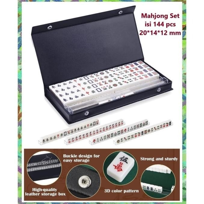 Jual Set Mahjong Acrylic Material Batu Mahyong + Ruler 037 l21 | Shopee ...