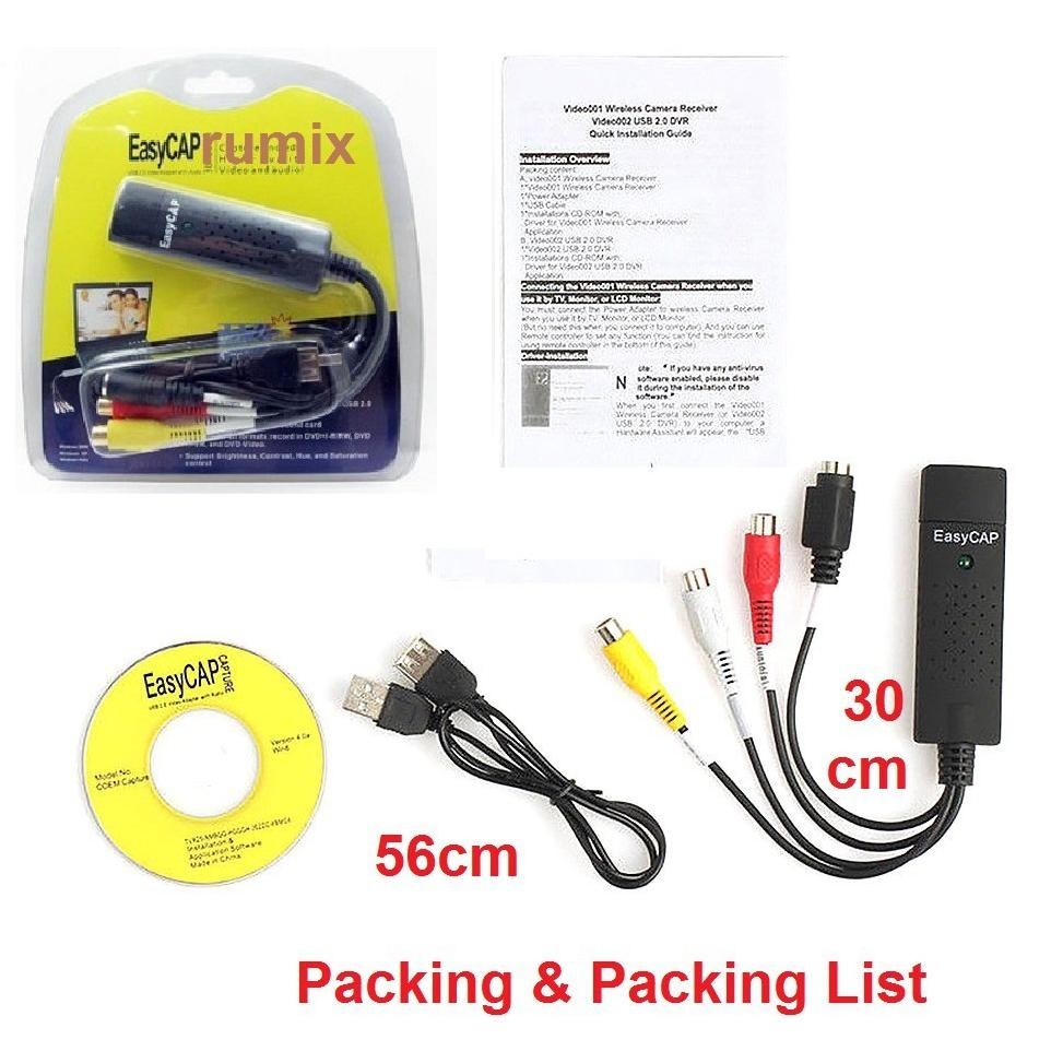 Jual Extra Easycap Easy Cap Video Capture Usb Dvd Av Capture Video Card ...
