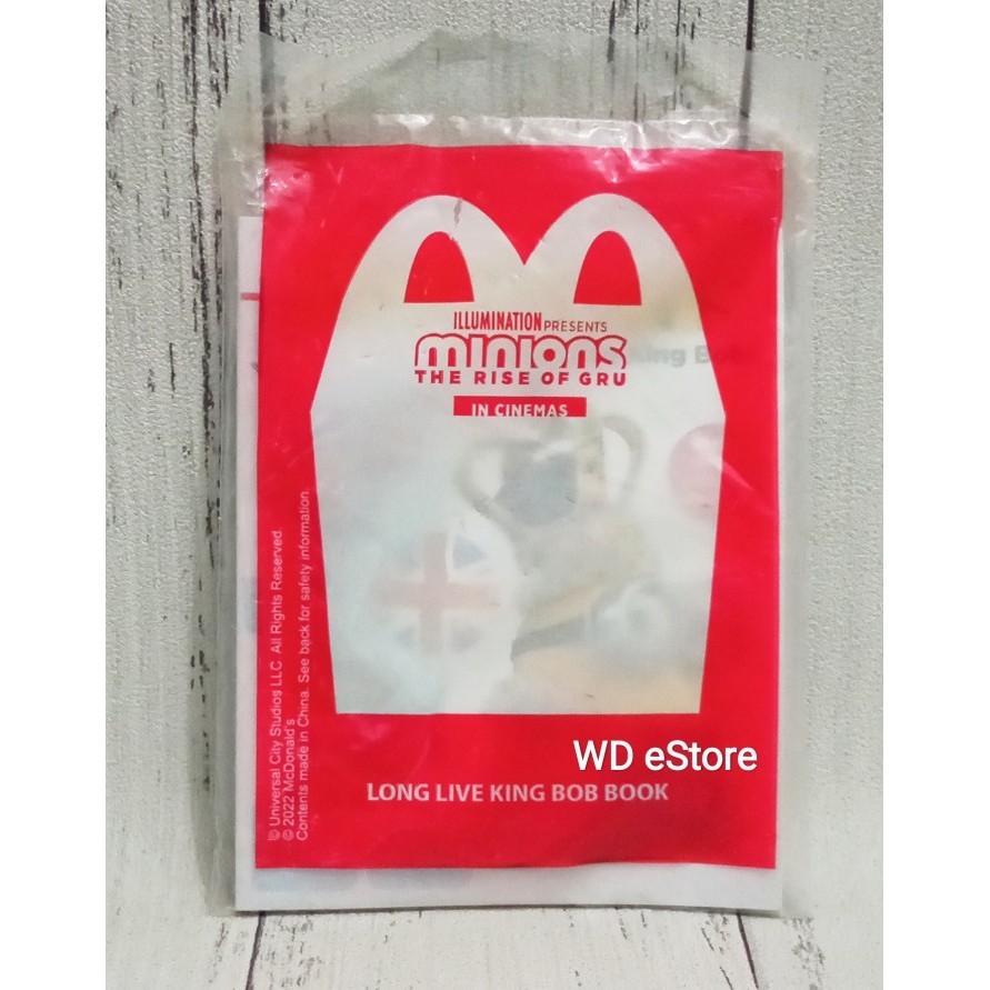 Jual [WDE] McDonald Happy Meal Book Minions, Long Live King Bob ...