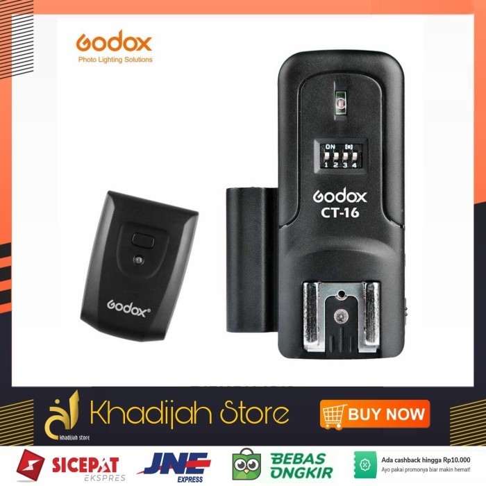 Jual Godox Wireless Flash Trigger and Transmitter 16 Channel - CT-16 ...