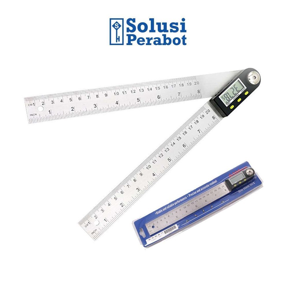Jual Penggaris Digital Protactor SP / Angle Ruler Inclinometer Goniometer 200mm 300mm Sudut ...