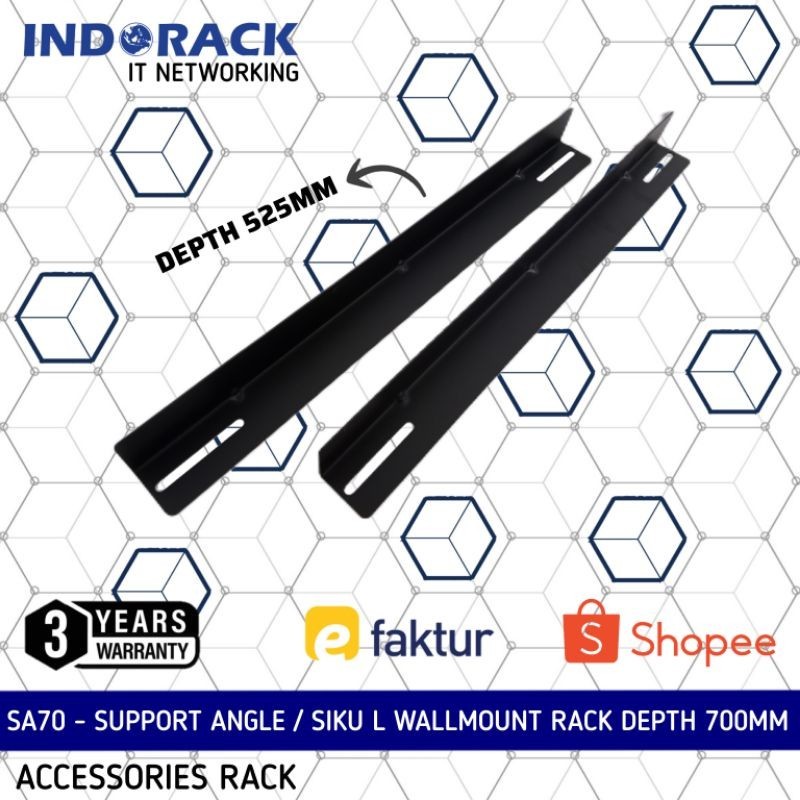 Jual SA70 Support Angle Depth 525mm Siku L Wallmount Rack 700mm Rak ...