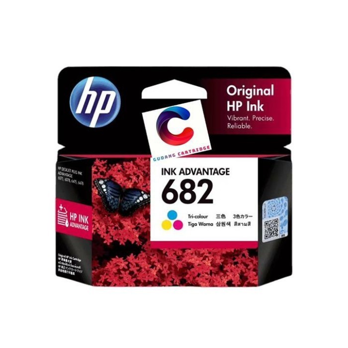 Jual TINTA HP 682 BLACK+COLOUR ORIGINAL | Shopee Indonesia