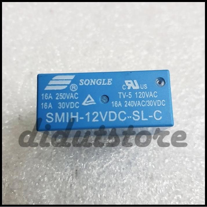 Jual HOT DEAL RELAY SONGLE 12V KAKI 8 PIN SMIH-12VDC-SL-C 16A BIRU ...