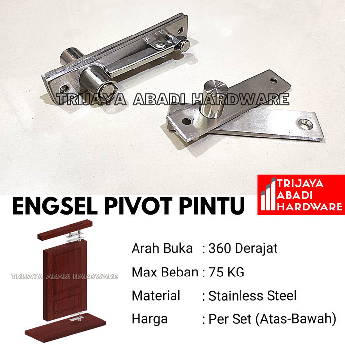 Jual Engsel Pivot Pintu Stainless Steel Engsel Tanam Pintu Kayu Putar ...