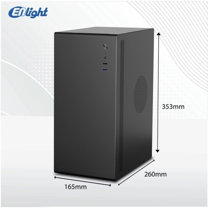 Jual Enlight En-200 + Psu 300W - Matx Casing Free 1 Fan | Shopee Indonesia