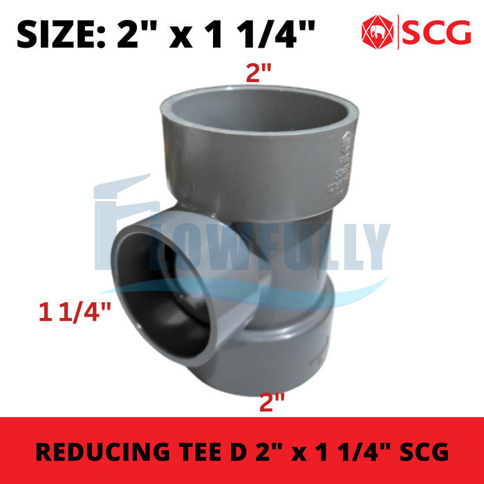 Jual REDUCING TEE D 2 x 1 1/4 INCH SCG VLOK REDUCER OVERLOOP TEE DV T ...