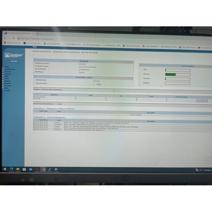 Jual Juniper Networks SSG 550M Secure Service Gateway SSG-550M-SH ...