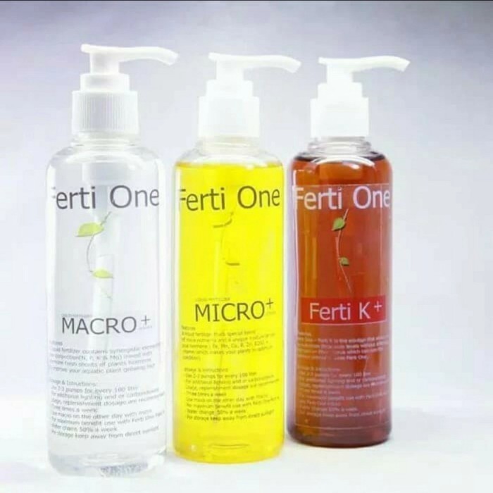 Jual Paket Hemat Ferti One Macro Micro Ferti K 100Ml Pupuk Aquascape ...