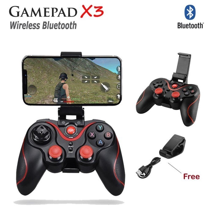 Jual Stik Ps Bluetooth Wireless Hp Gamepad X3 Original Bluetooth ...