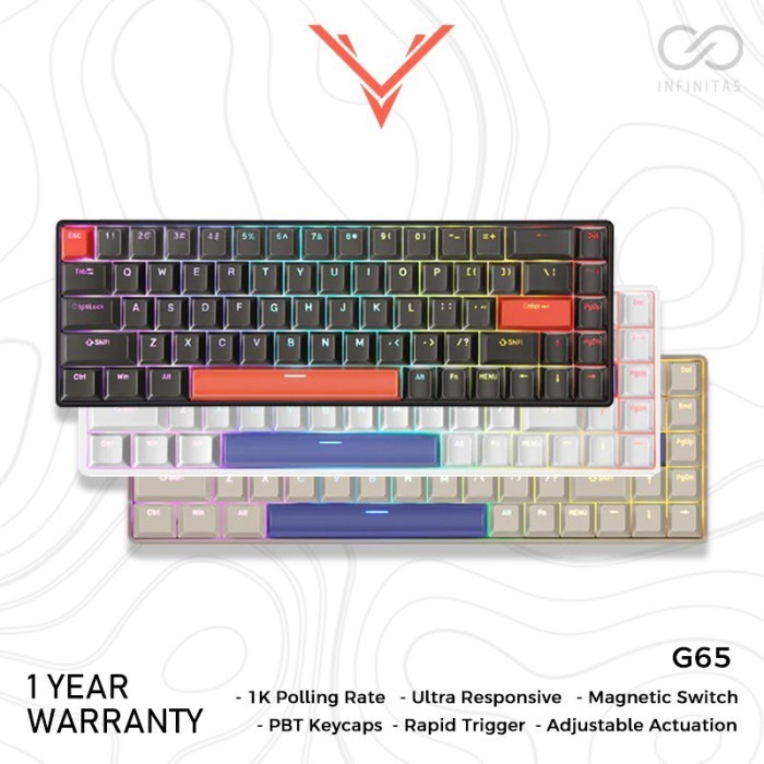 Jual Best Seller Drunkdeer G65 G-65 Hall Effect 65 Keyboard Rapid ...