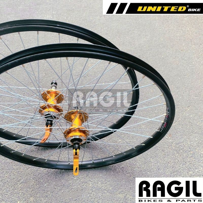 Jual WHEELSET SEPEDA 24 INCH UNITED RODA JADI VELG RIM RIMS LUBANG 36 ...