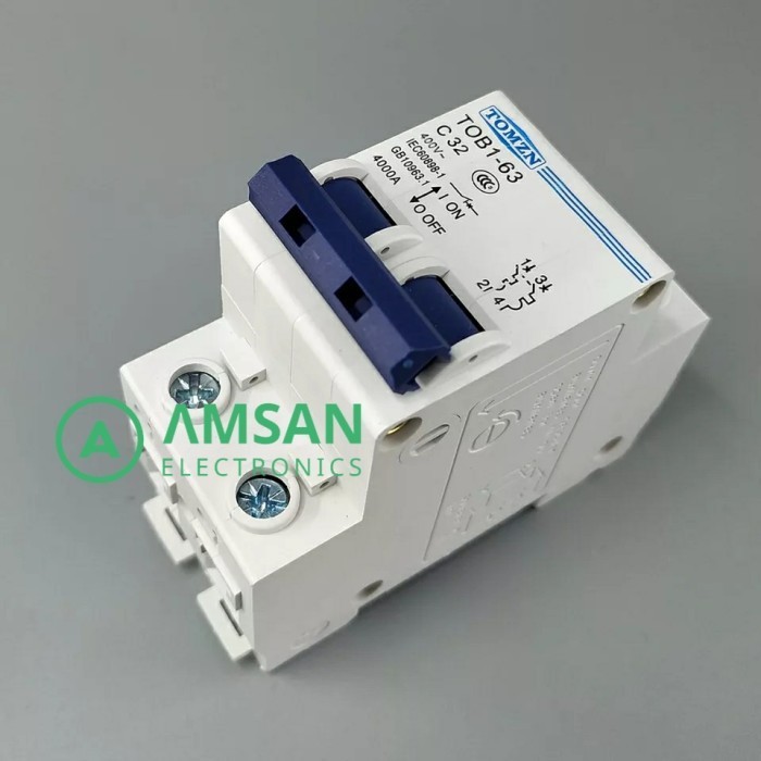 Jual Mcb Dc 2P 16A 20A 25A 32A 40A Tomzn Mcb Plts 2 Pole Circuit ...