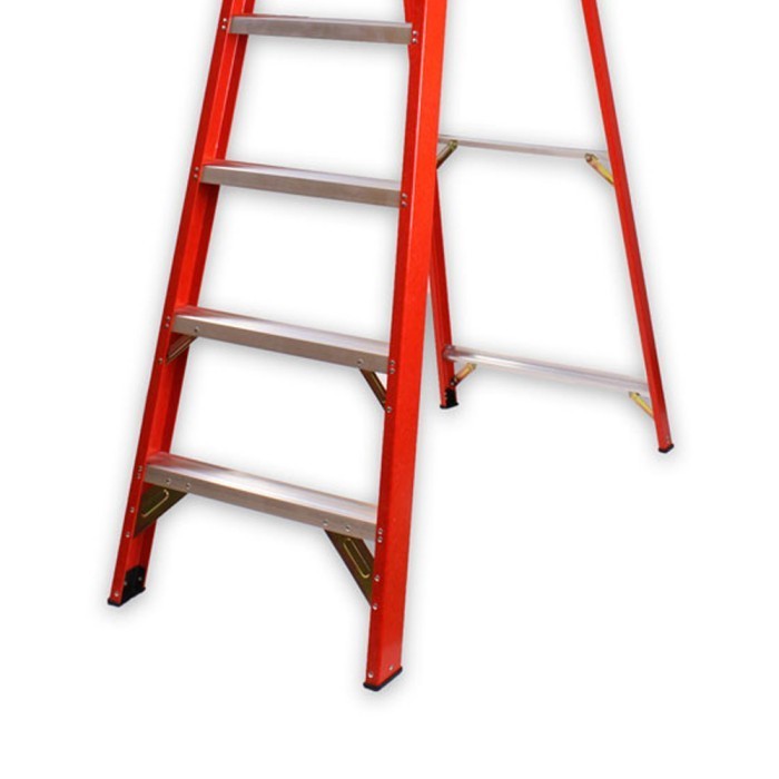 Jual Ace - Krisbow Tangga Fiber Glass 8 Step - Merah | Shopee Indonesia