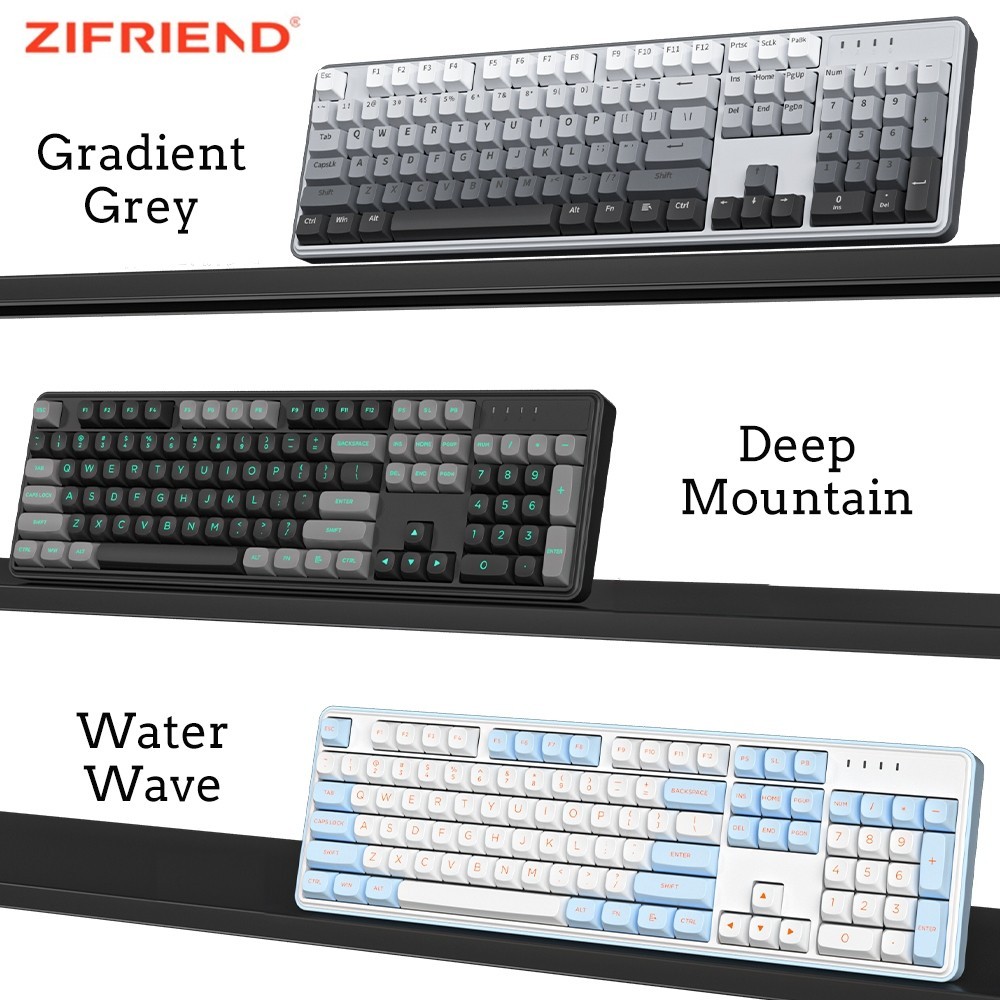 Jual ZIFriend ZT104 Keyboard Mekanik 104-Key Gasket Kustom Gerai Kantor ...