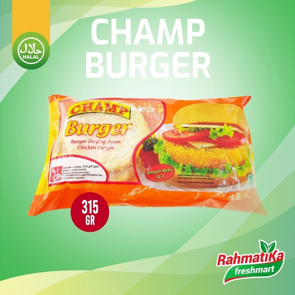 Jual Champ Burger Isi 6 Pcs / 315 gr | Shopee Indonesia