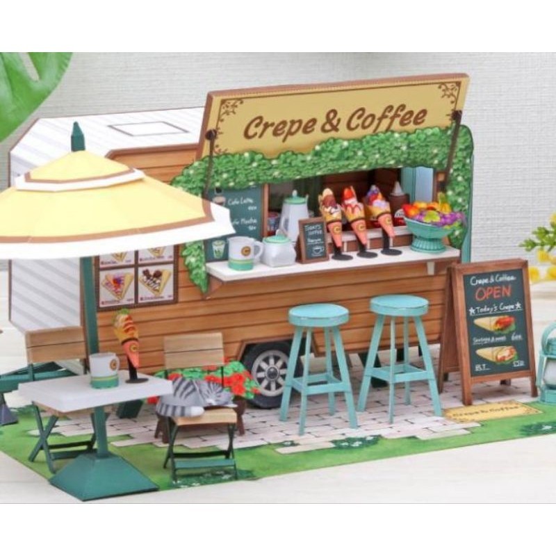 Jual Lembaran pola papercraft miniatur cafe mobil crepes (CP-AgE27) | Shopee Indonesia